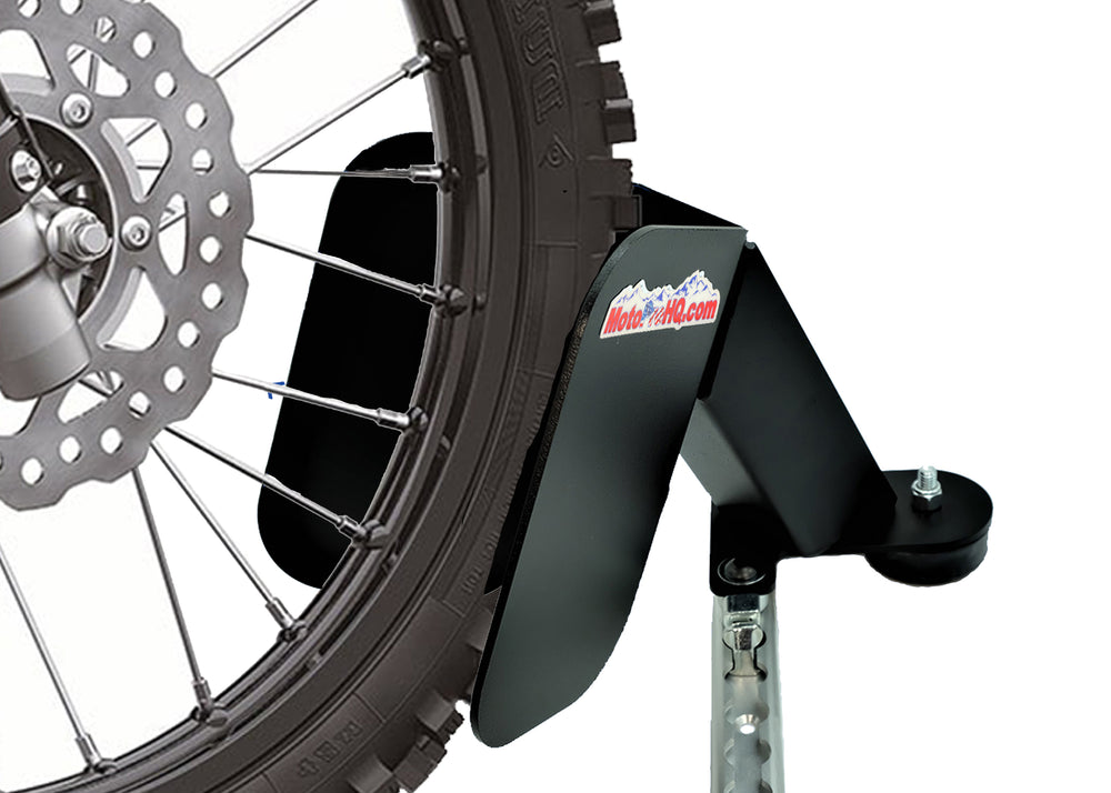 L-Track Motorcycle Wheel Chock | EZ Chock - Floor Mount
