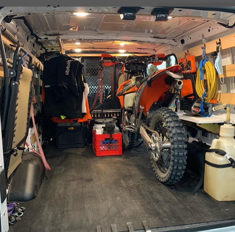 E-Track Motorcycle Wheel Chock | MotoProHQ EZ Chock - Wall Mount